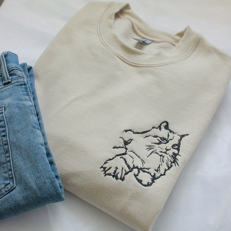 Embroidered Cats - Etsy