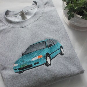 Custom Car Embroidered Sweatshirt, Car Lover Gift - Etsy
