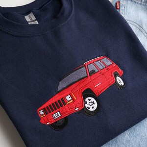Custom Car Embroidered Sweatshirt, Car Lover Gift - Etsy