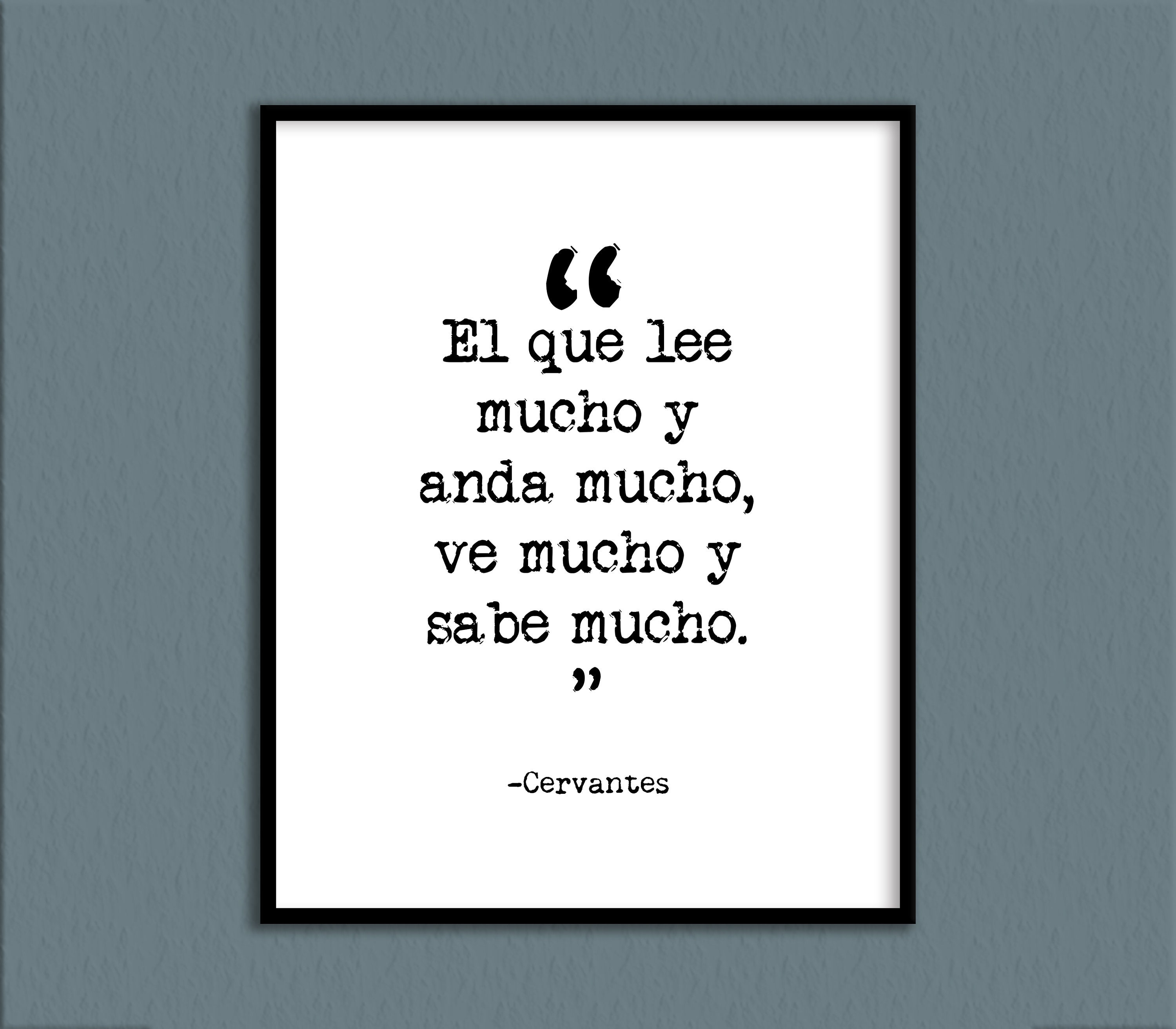 Spanish* Cervantes Quote Printable Art Home Decor Poster Picture for ...