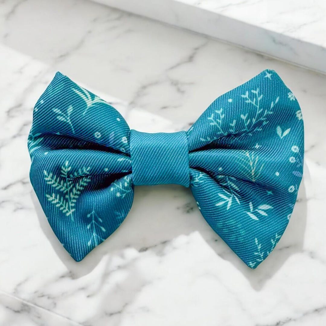 Dog Dickie Bow Tie in Green, Teal, Blue | Wyld Cub Chiswick Alpine ...