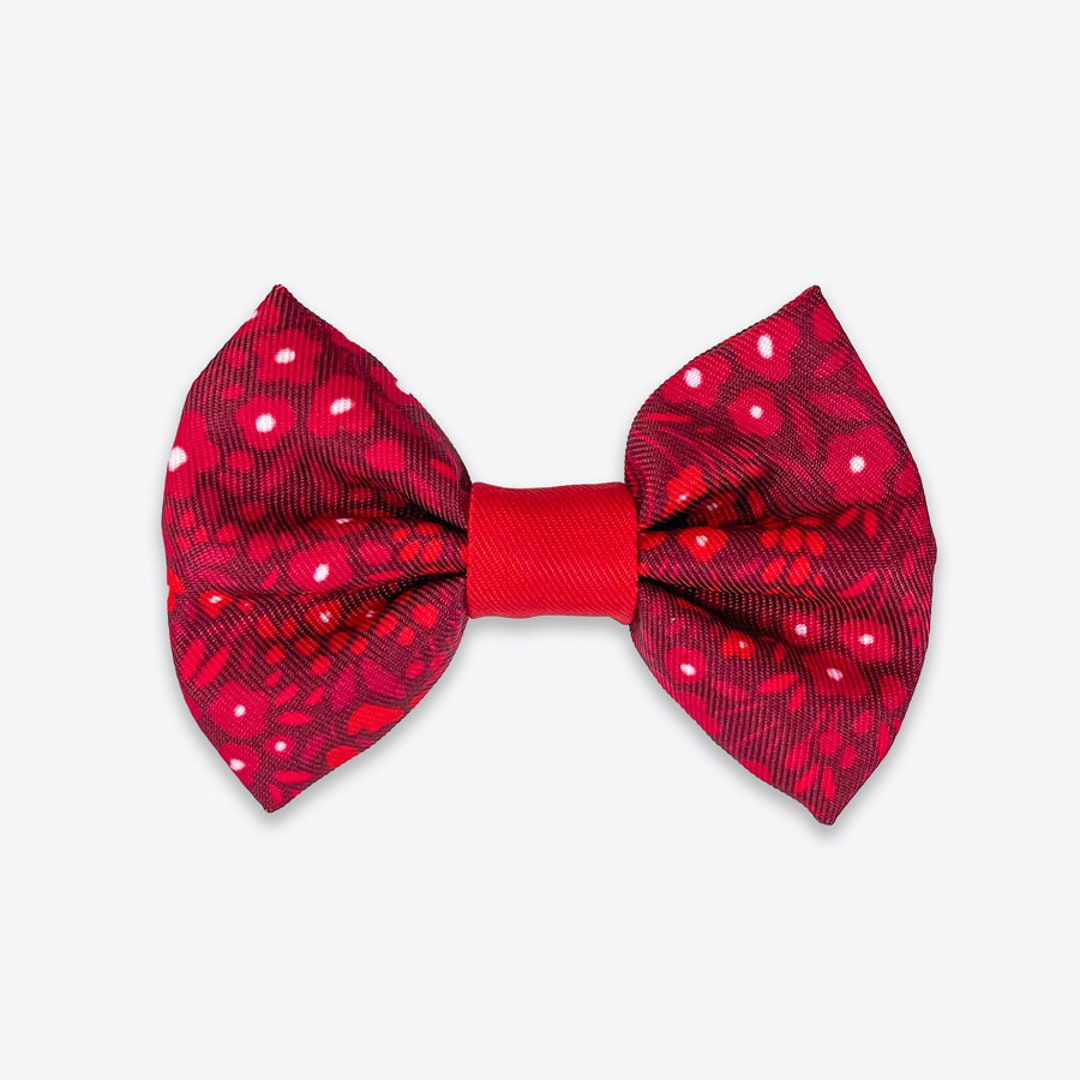 Dog Dickie Bow Tie in Red, Floral | Wyld Cub Notting Hill Mulberry ...