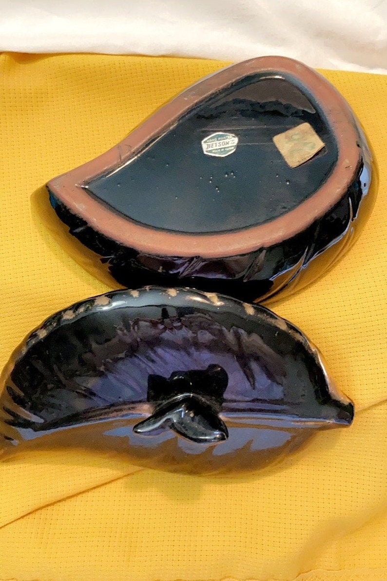 Vintage Hand Painted Betson’s Leaf Covered Dish - Etsy