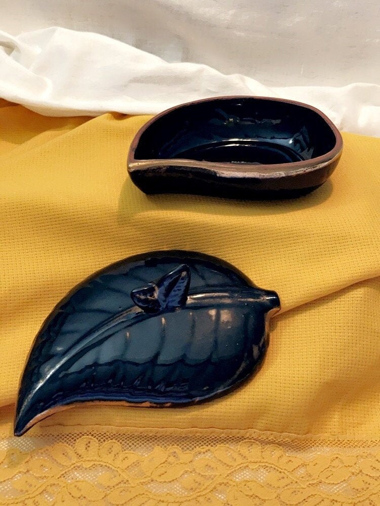 Vintage Hand Painted Betson’s Leaf Covered Dish - Etsy