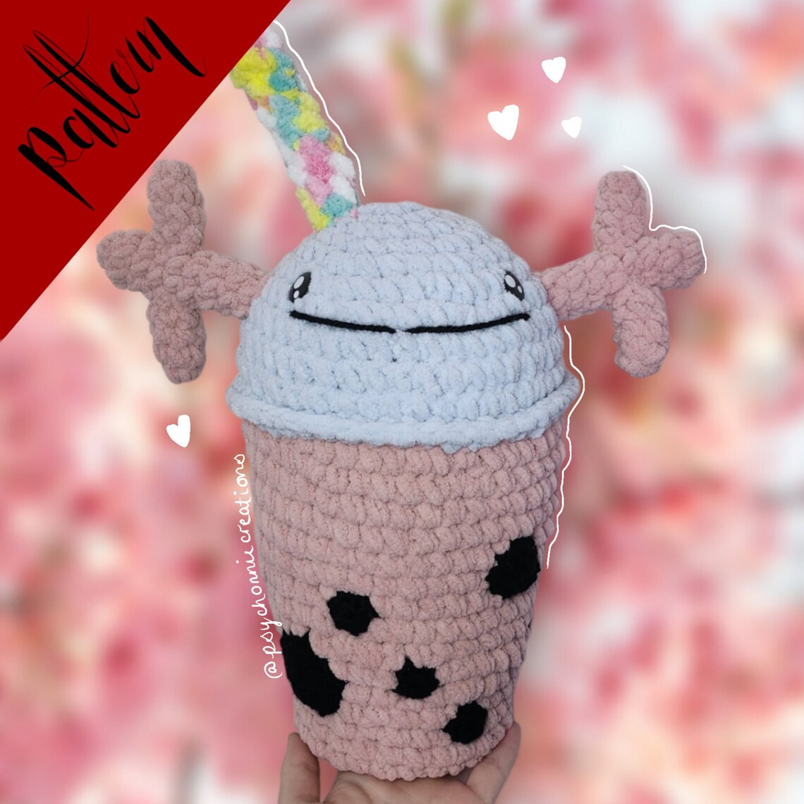 Boba Tea Axolotl Wooper Amigurumi Crochet Plushie Pattern - Etsy