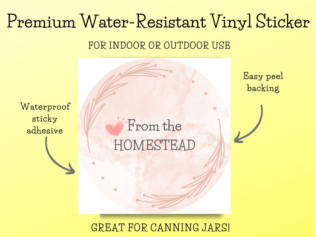 Homestead Stickers, Round Vinyl Stickers, Waterproof Labels, Homestead ...