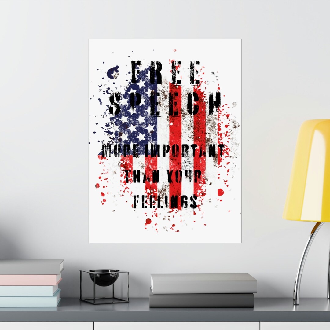 USA Themed Poster, American Flag Poster, Patriotic Poster, Free Speech ...