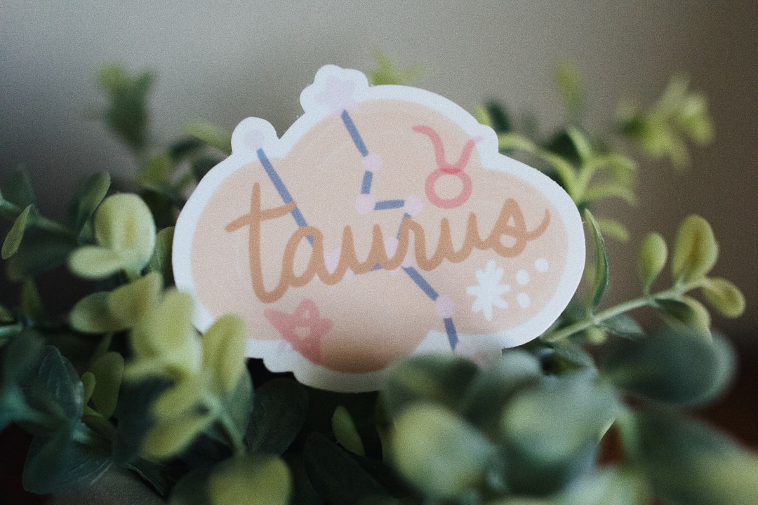 Taurus Zodiac Sticker: Waterproof Vinyl Decal, Astrology Gift - Etsy