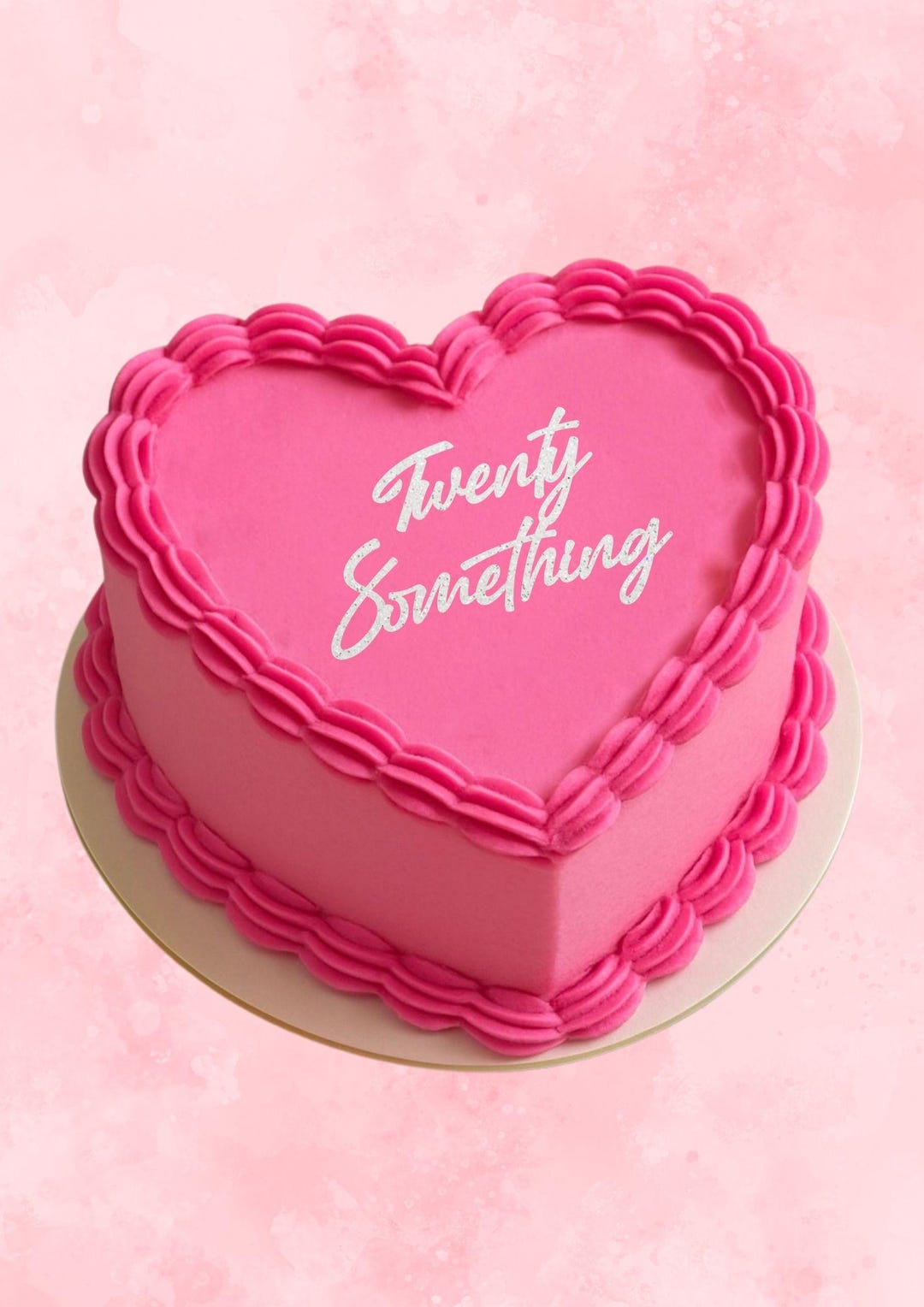 Twenty Something Flat Cake Topper, Cake Charm, Happy Birthday, 21st ...