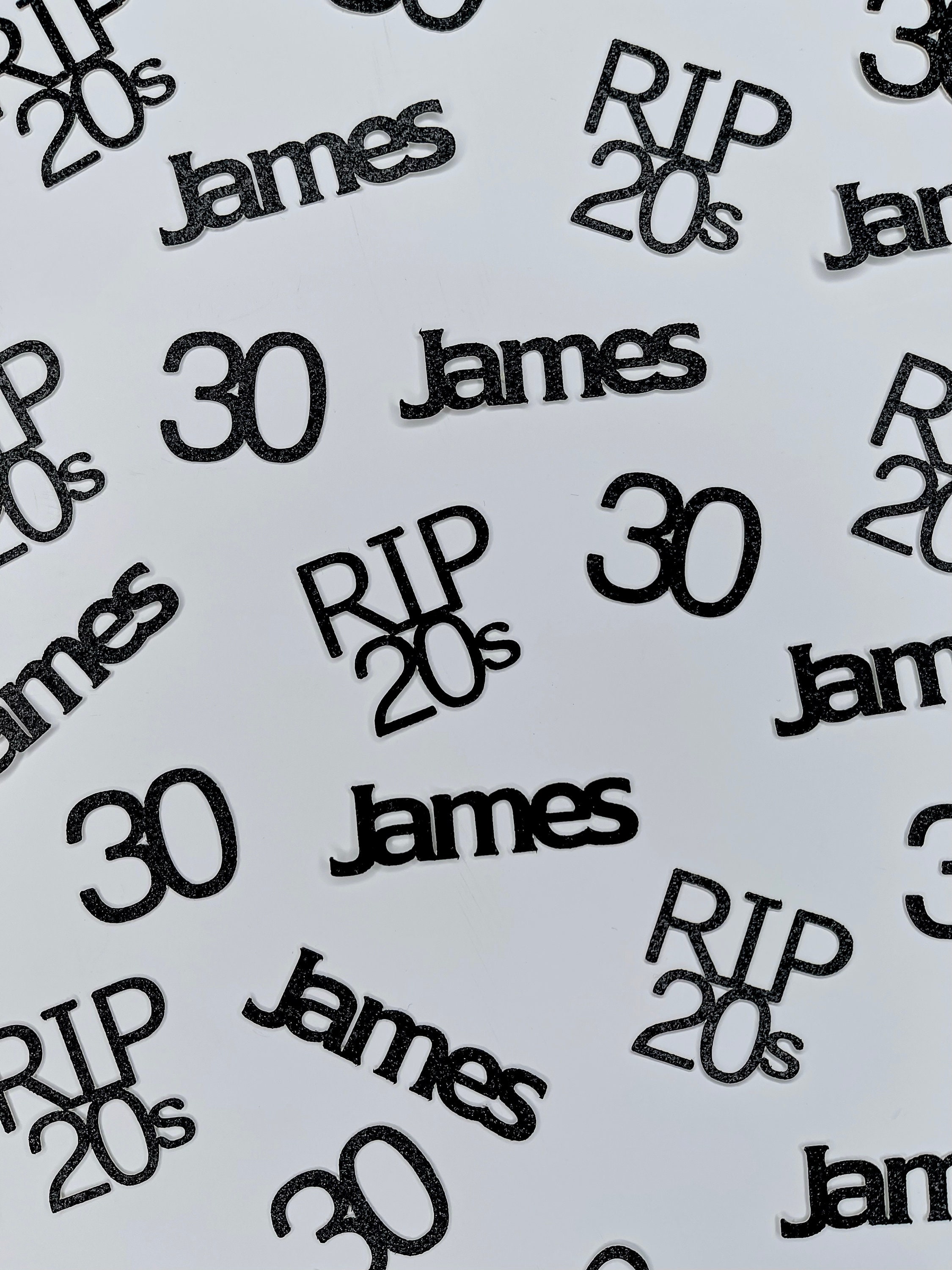 RIP 20s 30th Birthday Confetti Personalised Name and Age - Etsy UK
