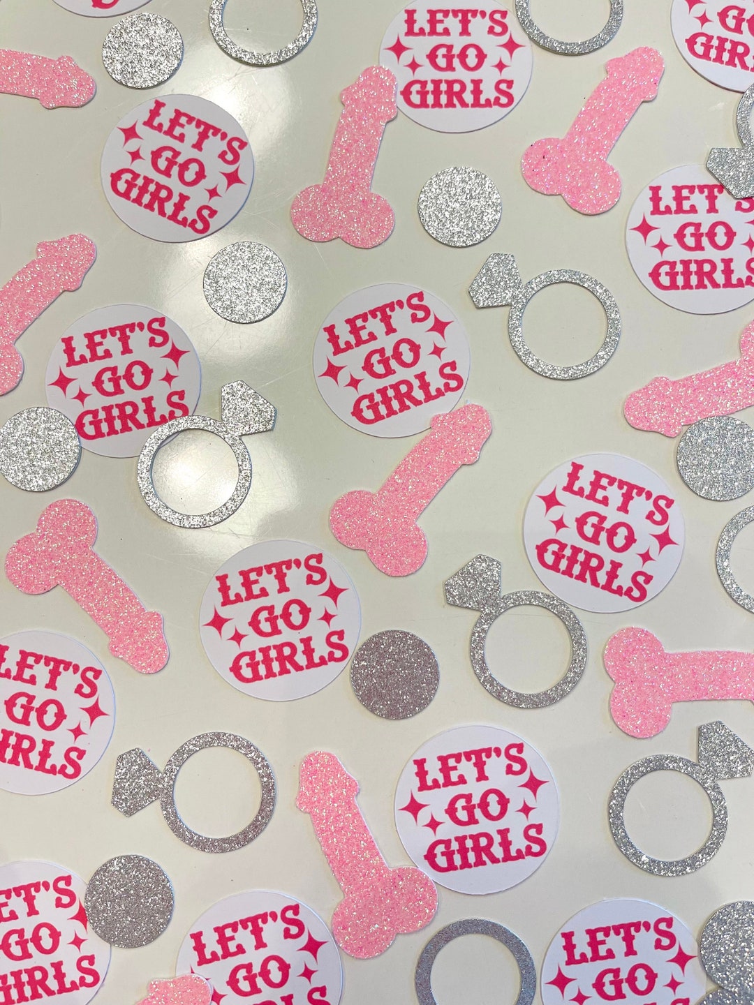 XL Lets Go Girls Willy Confetti, Hoe Down, Cowgirl, Hen Party - Etsy
