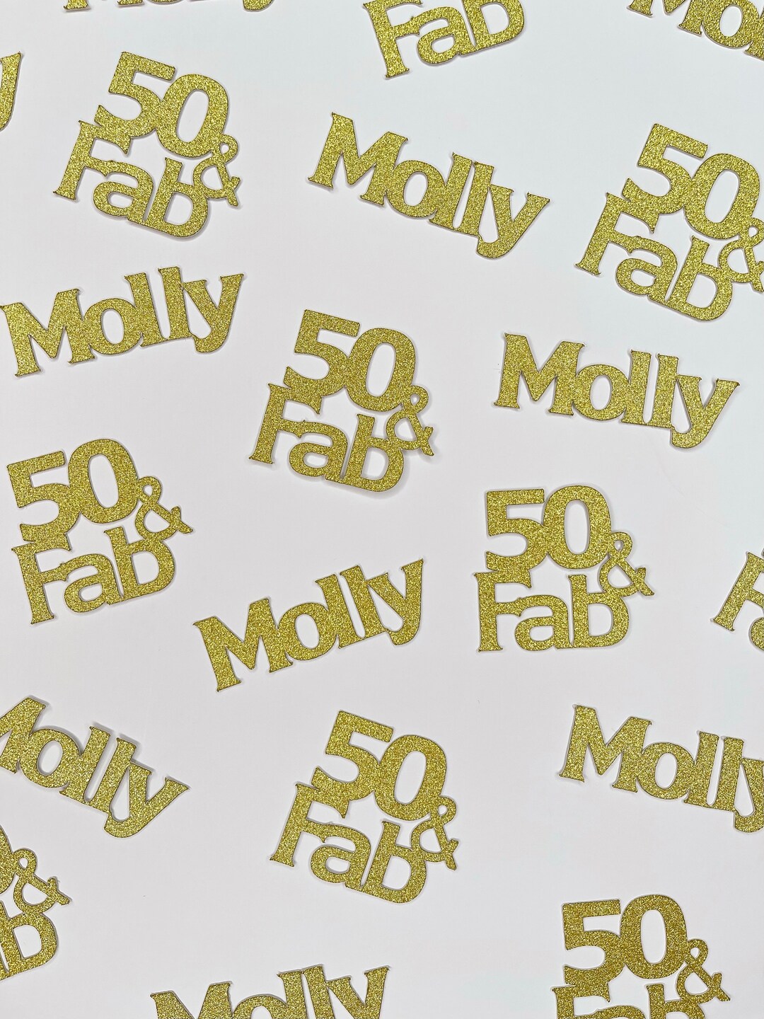 Any Age Personalised Confetti, 50 and Fabulous, 40 and Fab, 50th 40th ...