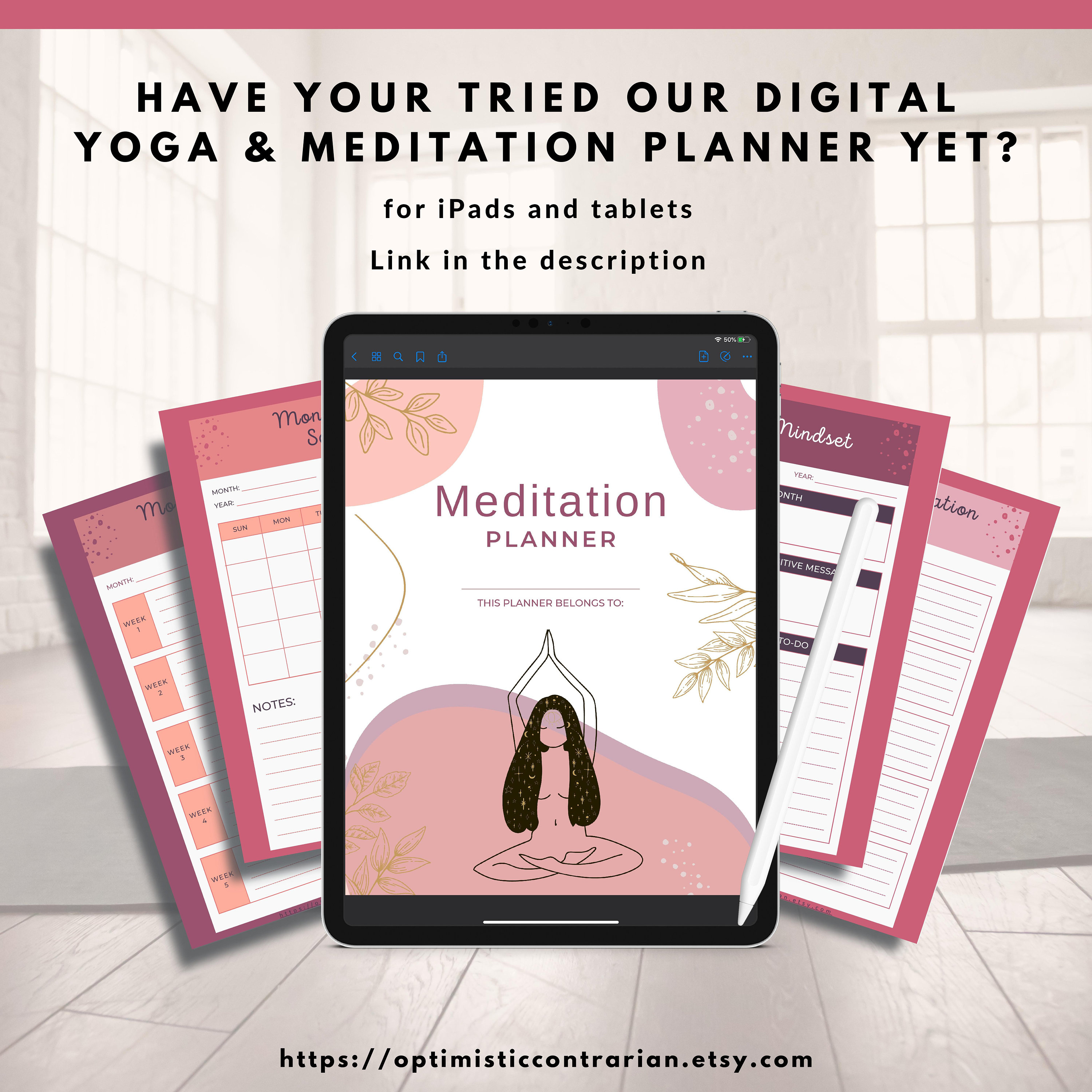 Printable Monthly Yoga Schedule. Digital Download. A4, Letter & A5 ...