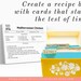 Editable PDF Recipe Card Template. Create Digital Recipe Books. A4, A5 ...