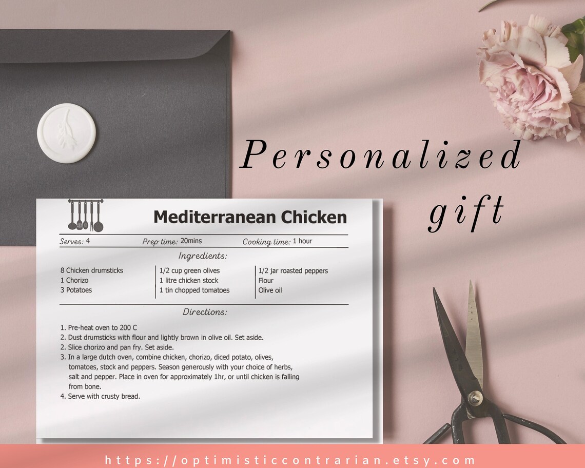 Editable PDF Recipe Card Template. Create Digital Recipe Books. A4, A5 ...