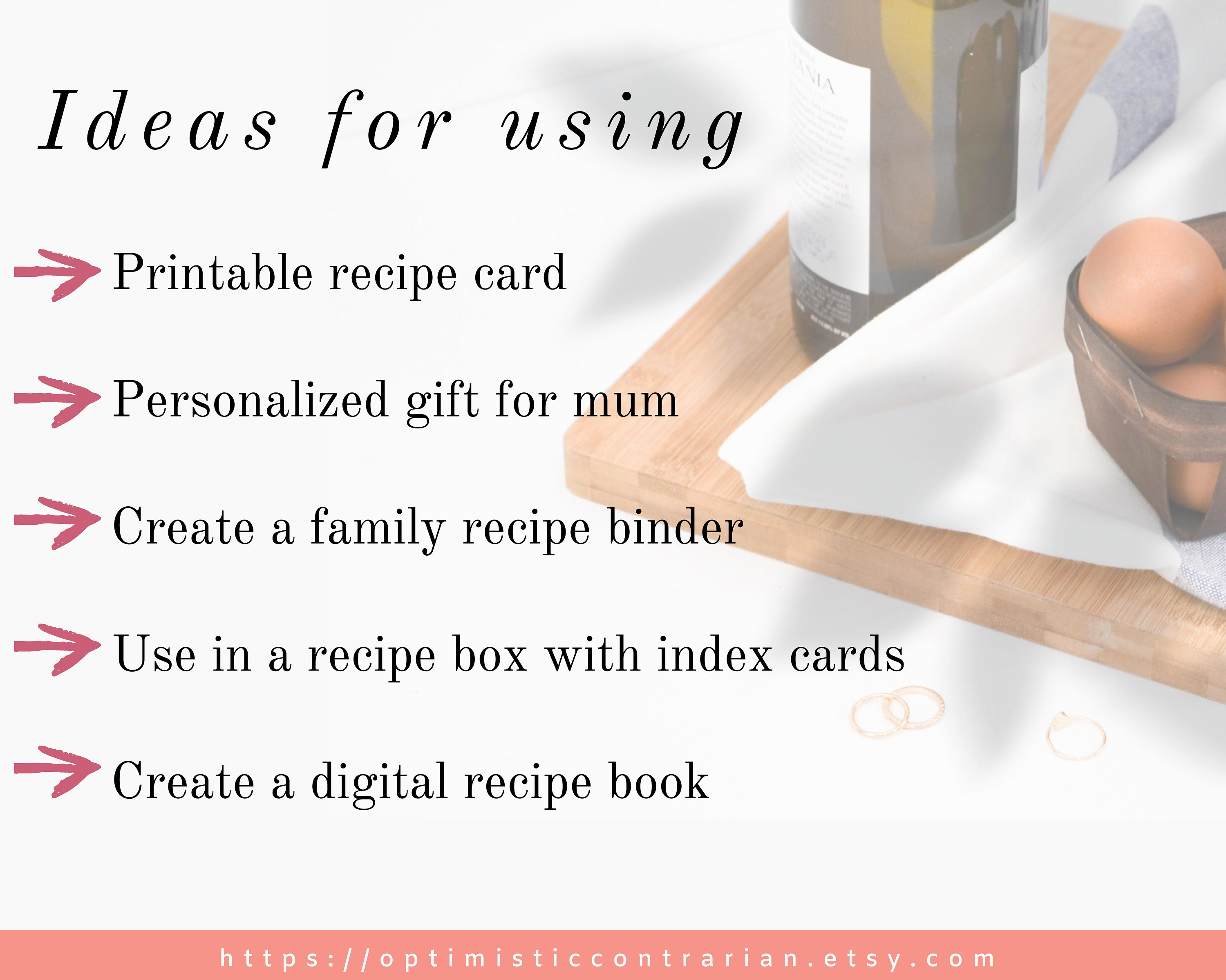 Editable PDF Recipe Card Template. Create Digital Recipe Books. A4, A5 ...