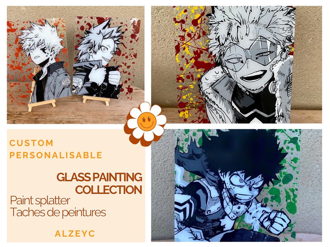 Collection Glass Painting My Hero Academia - Etsy