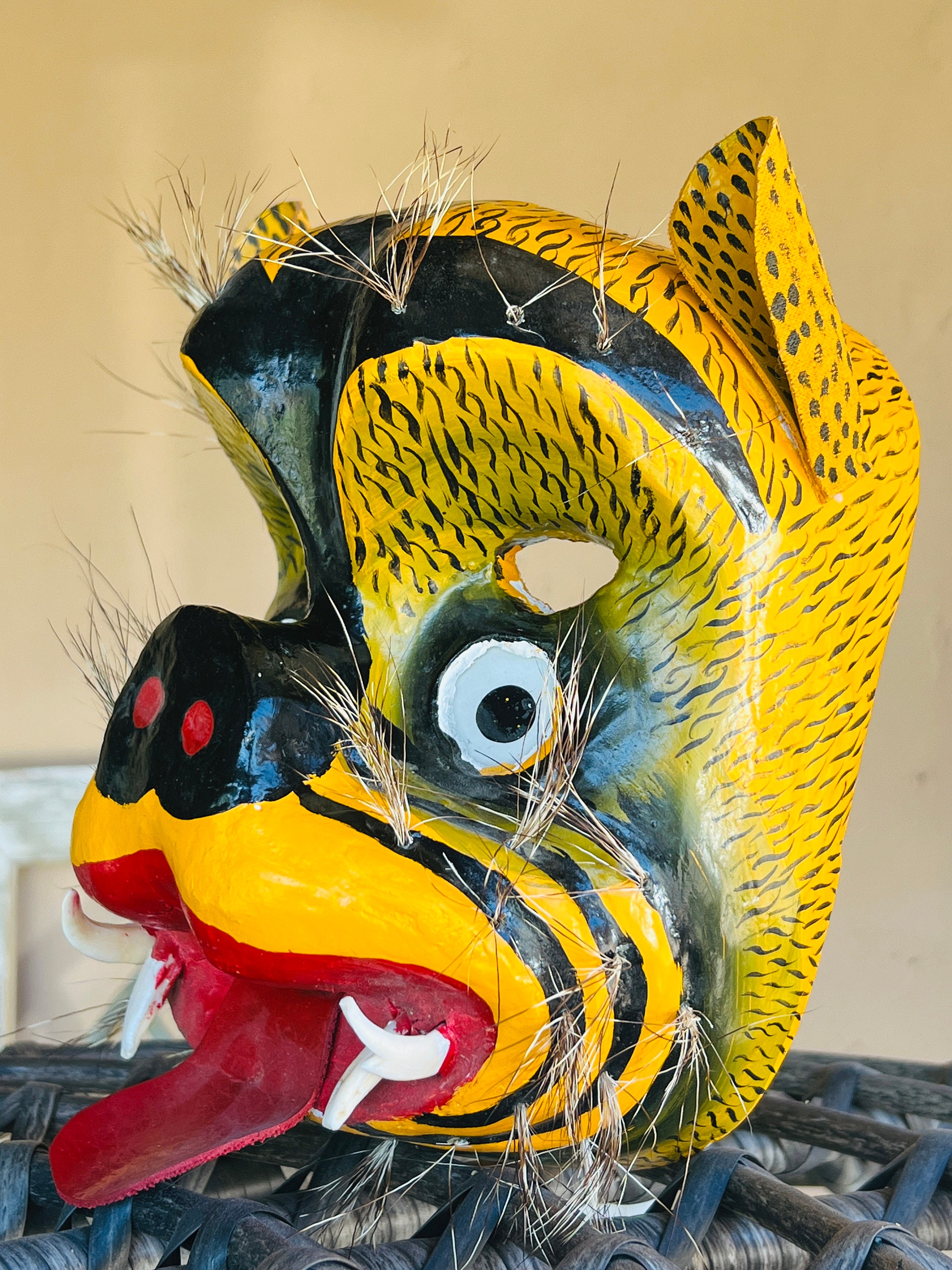 Mexican Tigre or Jaguar Helmet Mask Nahua Indian Guerrero - Etsy