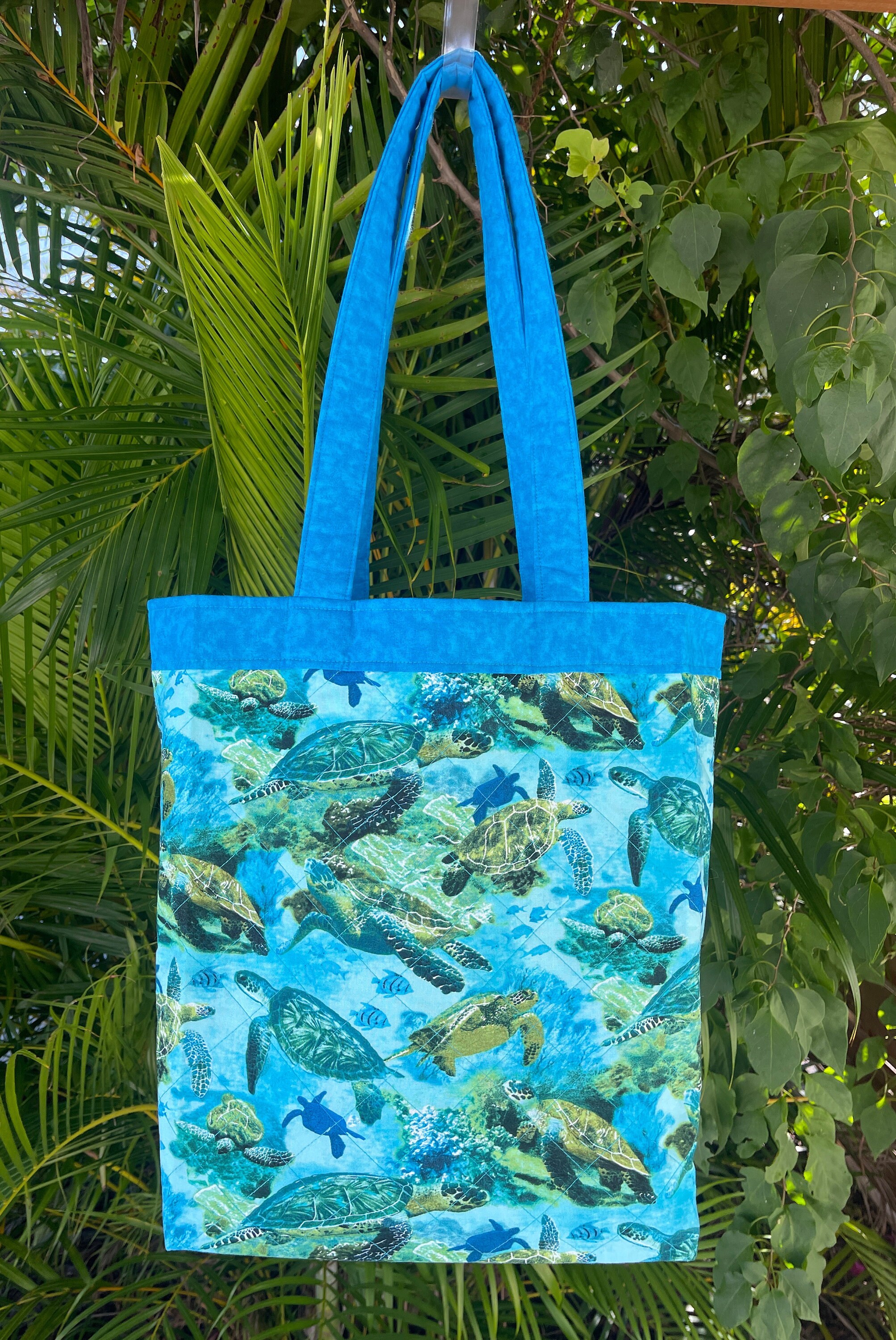 Sea Turtle Tote Bag Handmade Beach Bag Pool Bag Boat Bag Reusable Tote ...