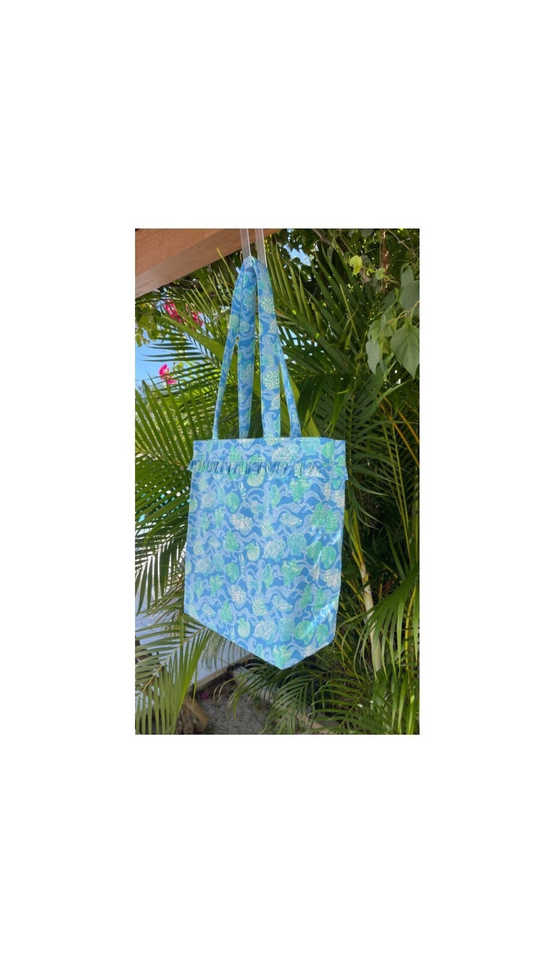 Preppy Tote Bag Handmade Beach Bag Pool Bag Boat Bag Reusable Large ...