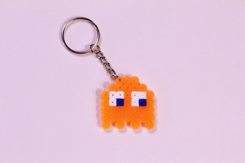 Pac-man Ghost Perler Bead Keychains - Etsy Pac-man Ghost Perler Bead Keychains - Etsy