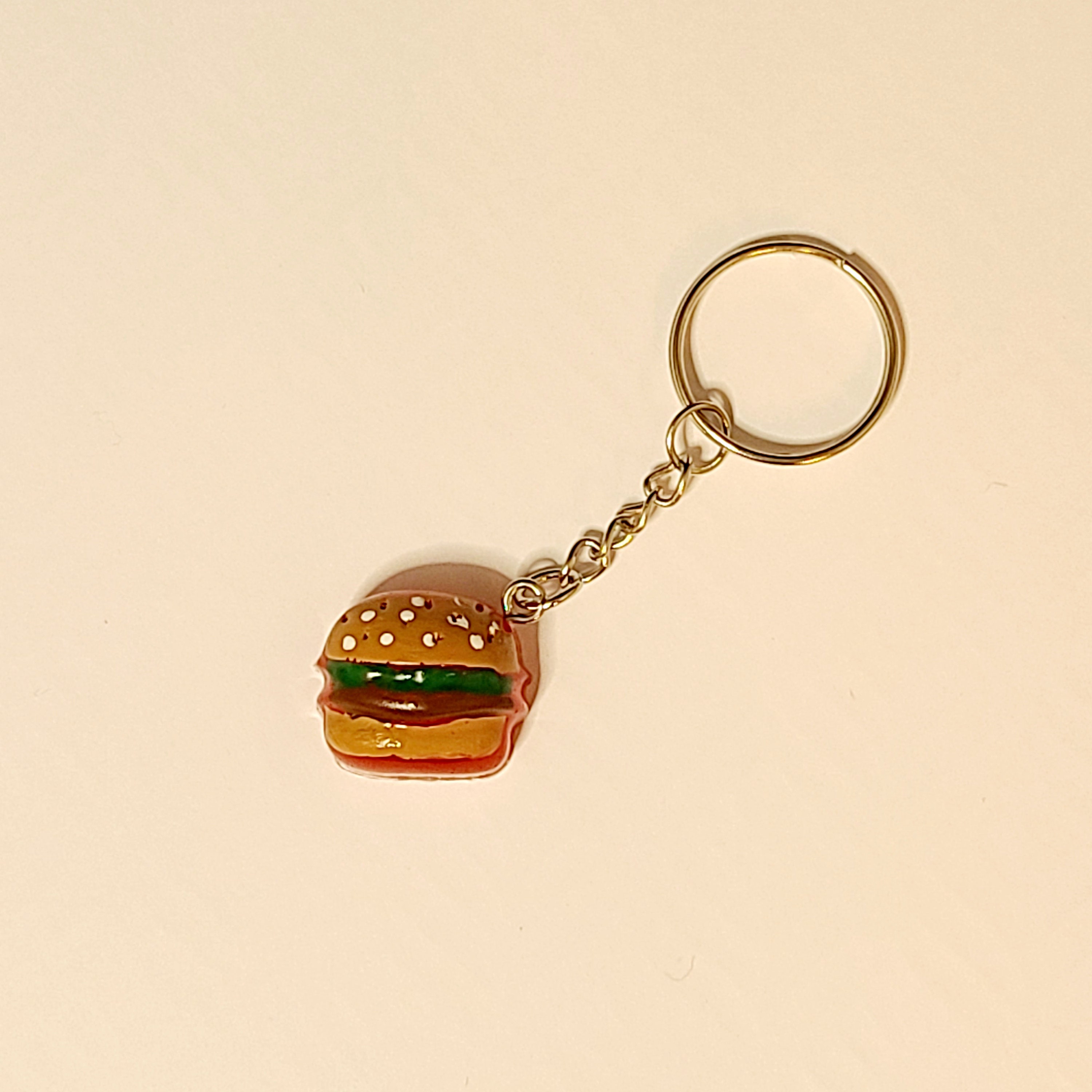 Cute Hand Painted Junk Food Keychains Burger, Fries, and Pizza - Etsy