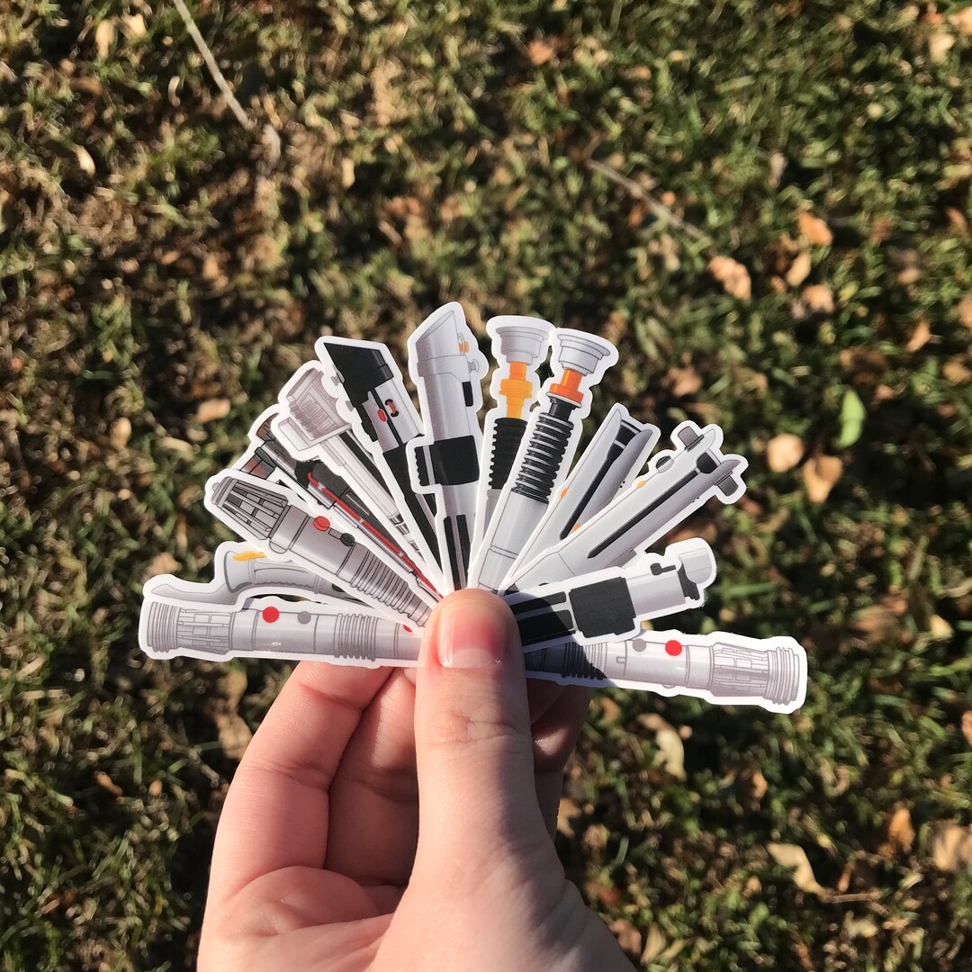 Star Wars Lightsaber Waterproof Stickers GLOSSY - Etsy