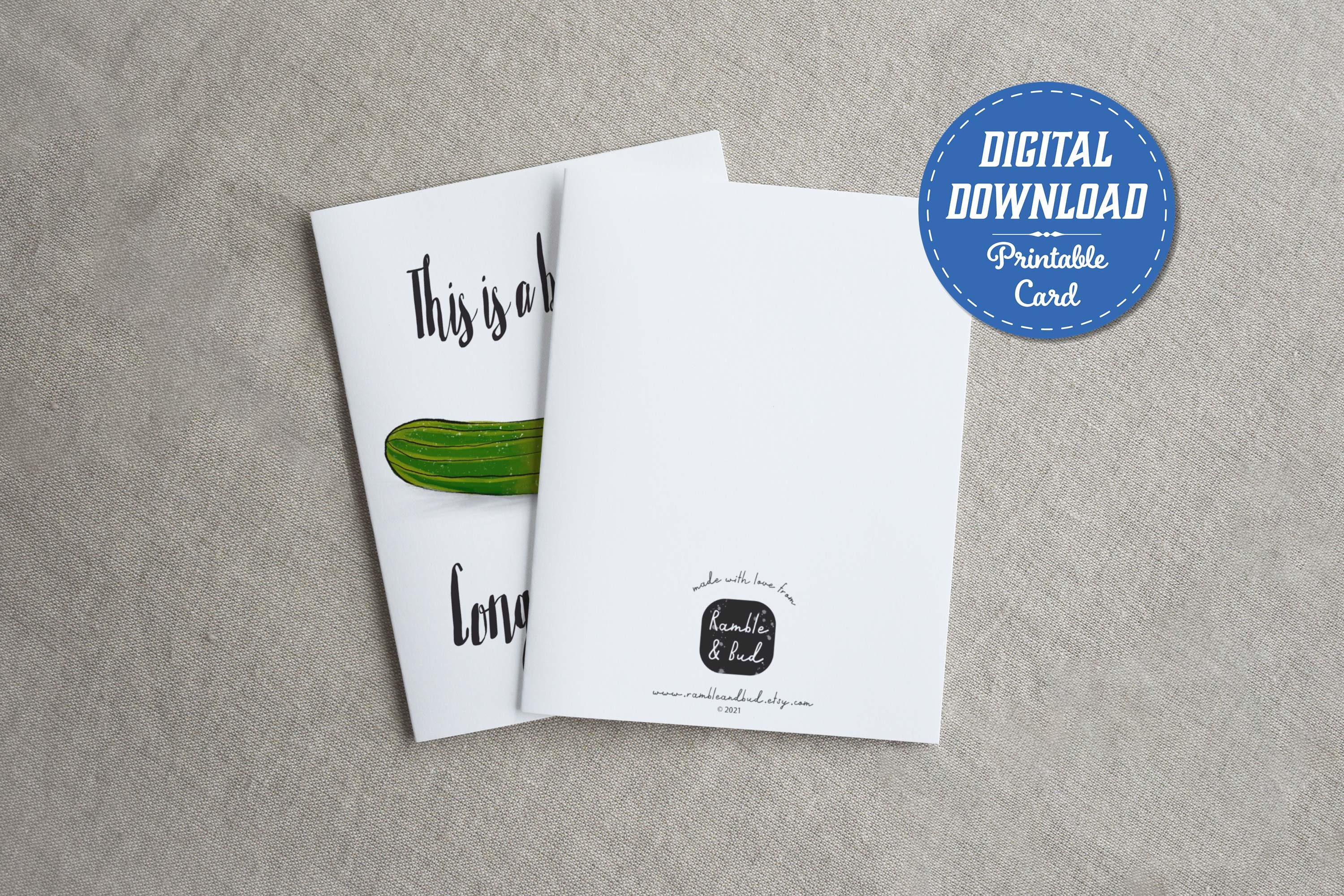 Printable Graduation Congratulations Card, Humorous "big Dill" Greeting ...