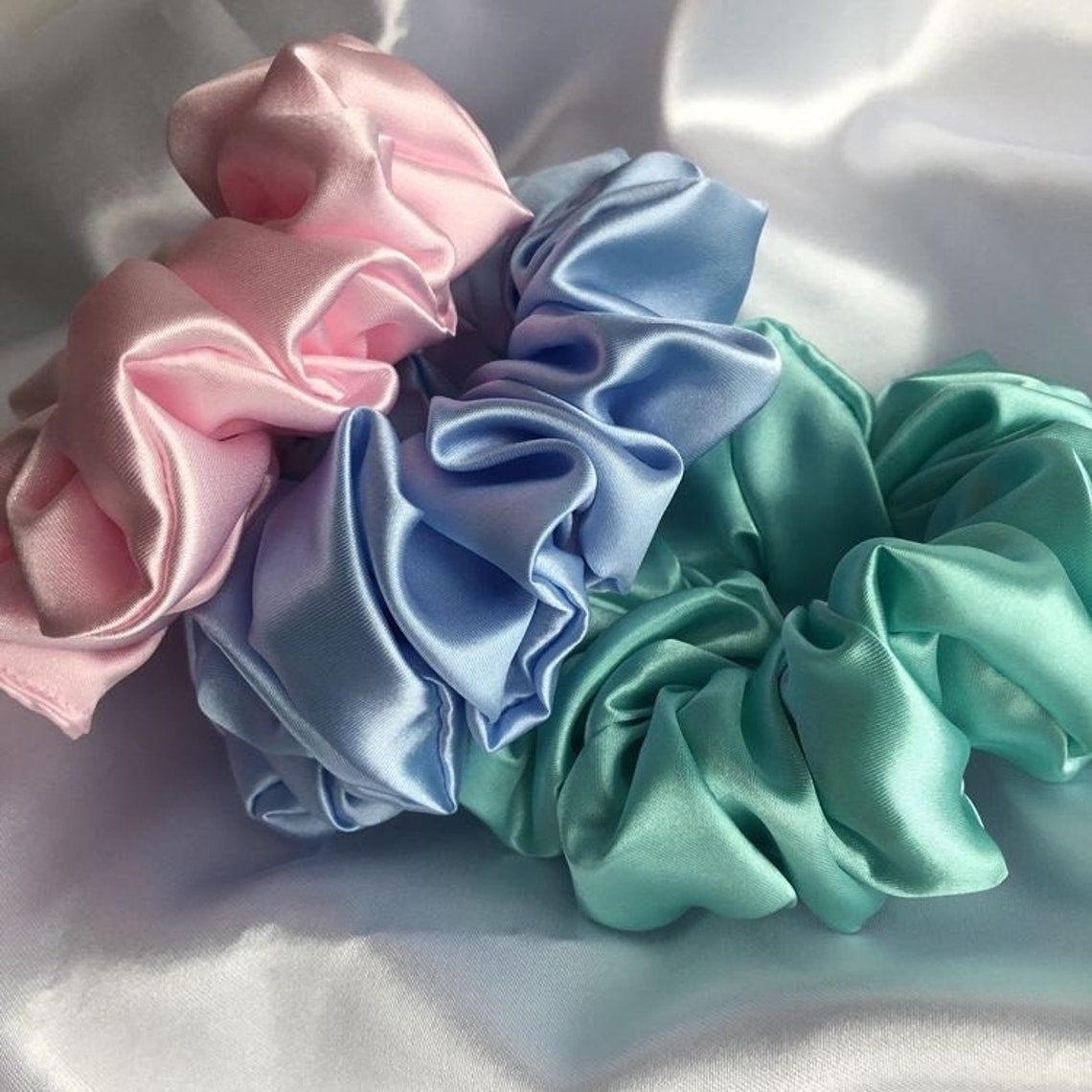 Pastel Satin Scrunchies - Etsy