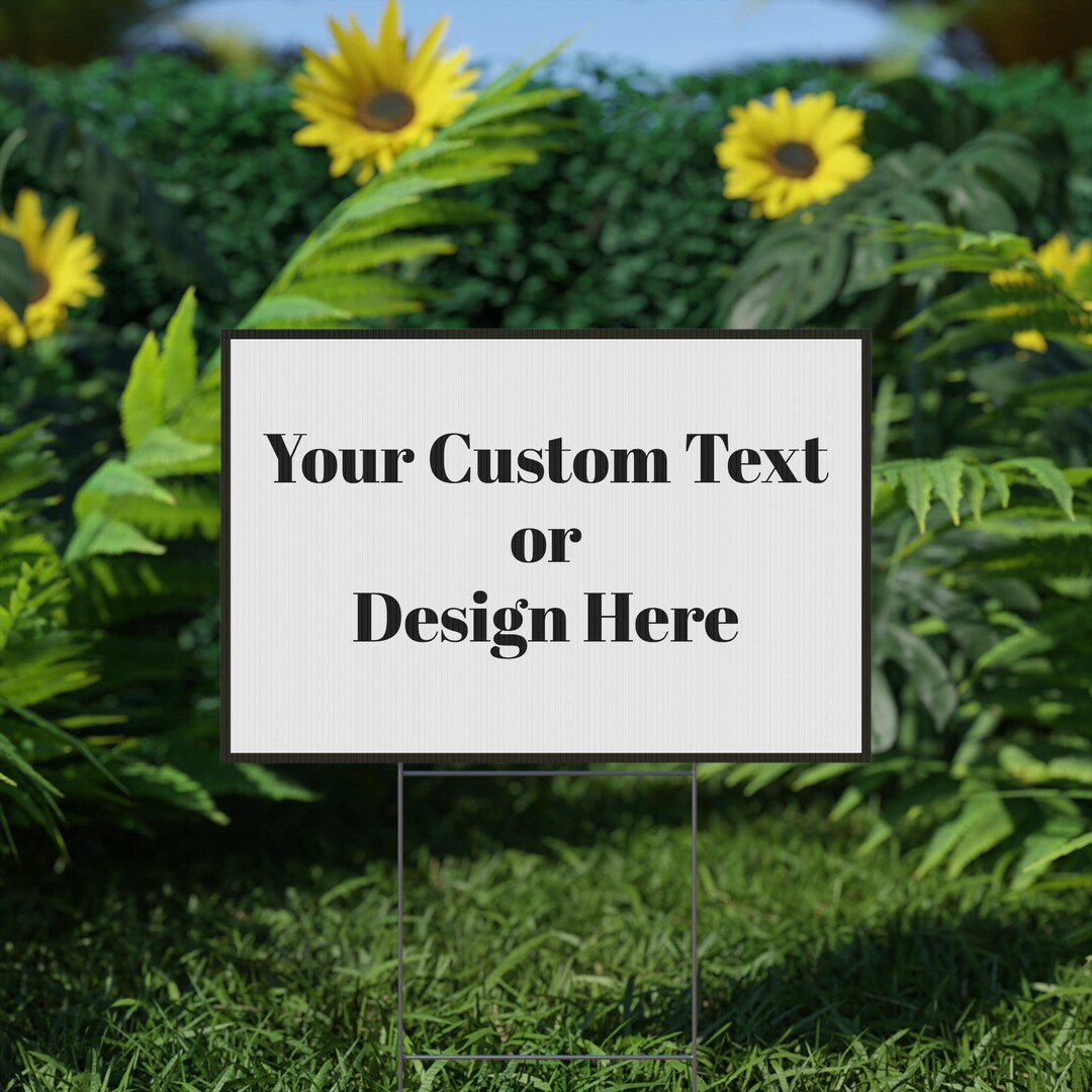 Customizable Plastic Yard Sign, Personalized Outdoor Event Decor - Etsy