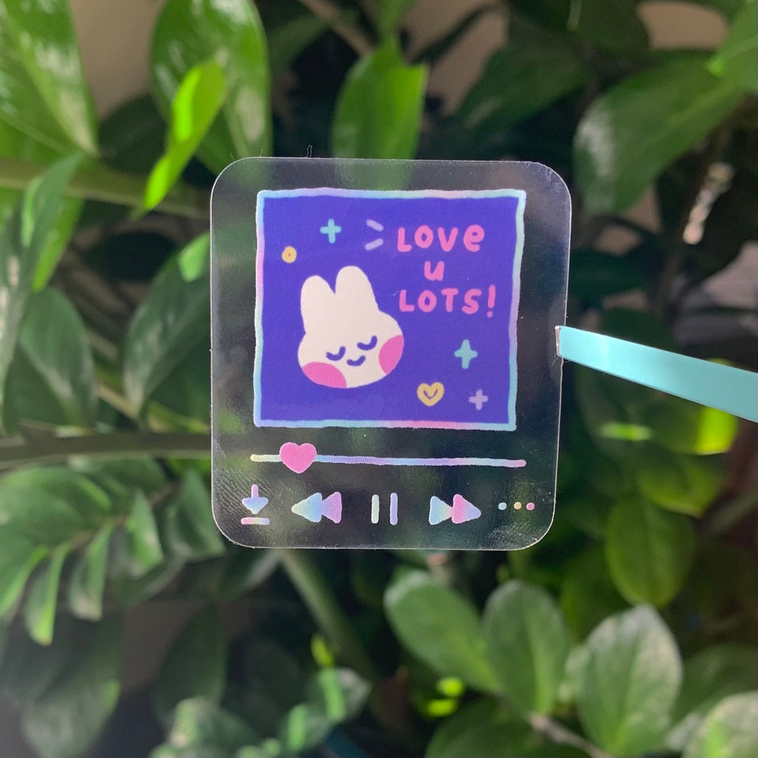 Clear Love U Lots Bunny Sticker: Waterproof Vinyl Decal - Etsy