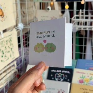 Toad-ally in Love With You Mini Card Comes With Envelope - 3x3 Inches ...