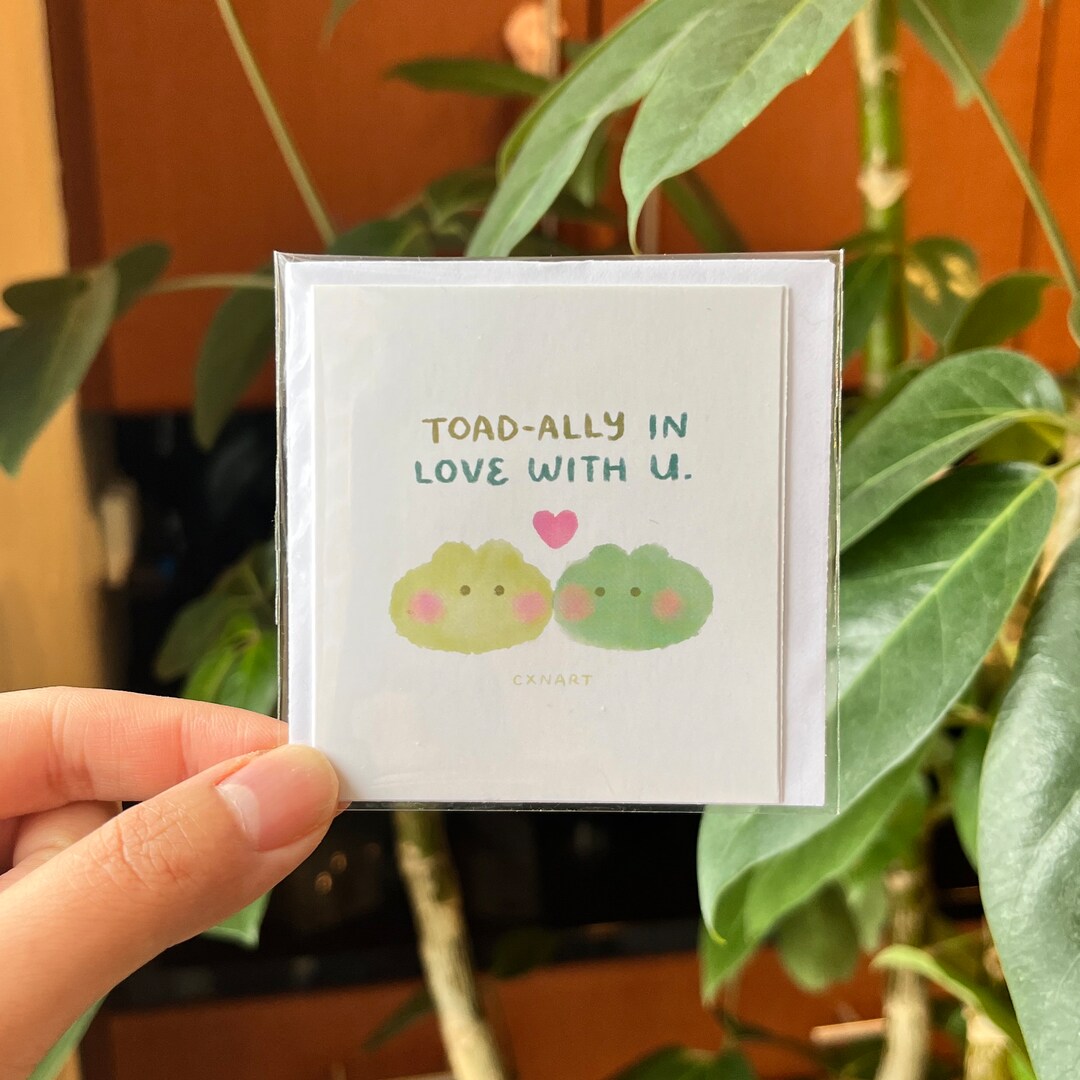 Toad-ally in Love With You Mini Card Comes With Envelope - 3x3 Inches ...