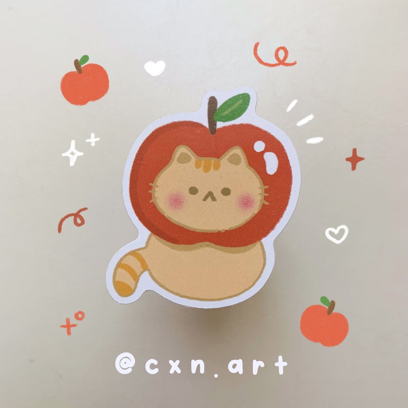 Fruit Cat Sticker Set Waterproof Bullet Journal Scrapbook - Etsy