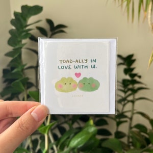 Toad-ally in Love With You Mini Card Comes With Envelope 3x3 Inches - Etsy