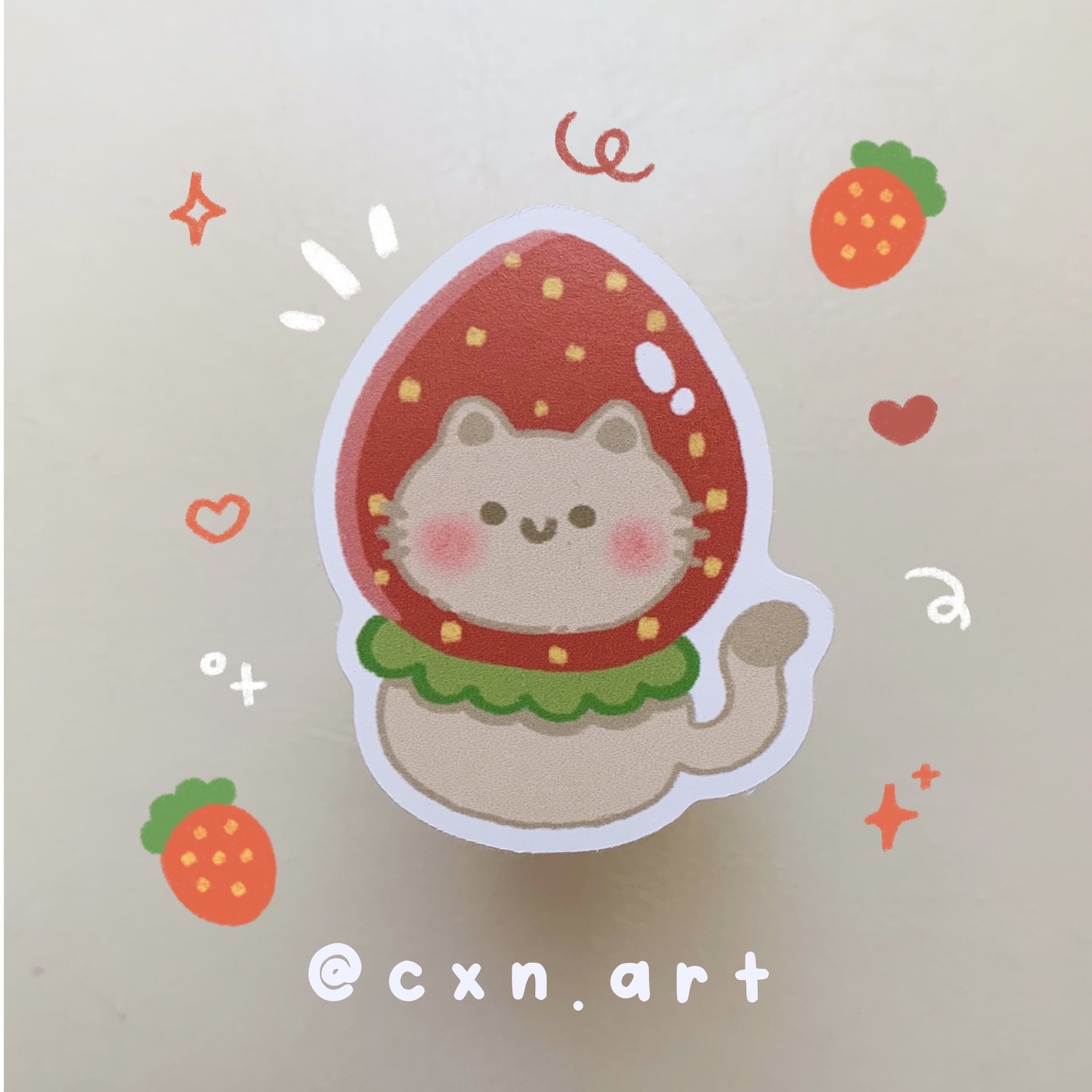 Fruit Cat Sticker Set Waterproof Bullet Journal Scrapbook - Etsy
