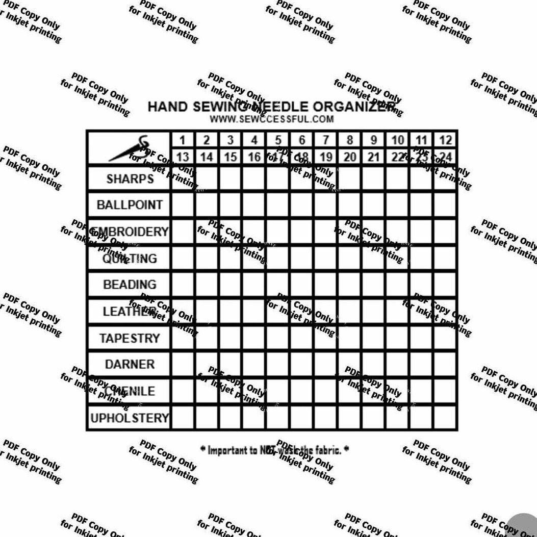 PDF Sewing Machine and Hand Needle Organizer Template Only - Etsy