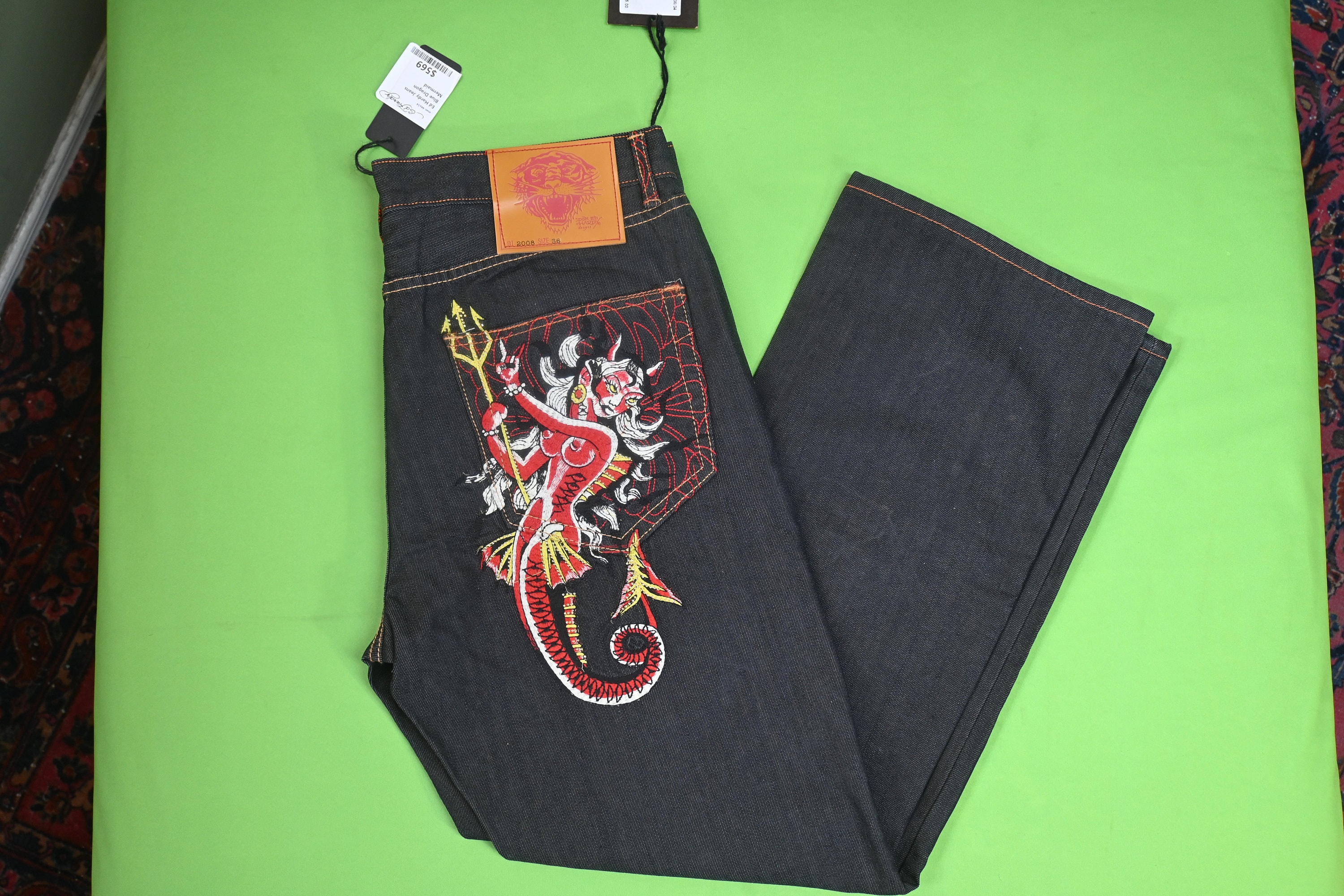 Ed Hardy Blue Dragon Adn Mermaid Jeans - Etsy