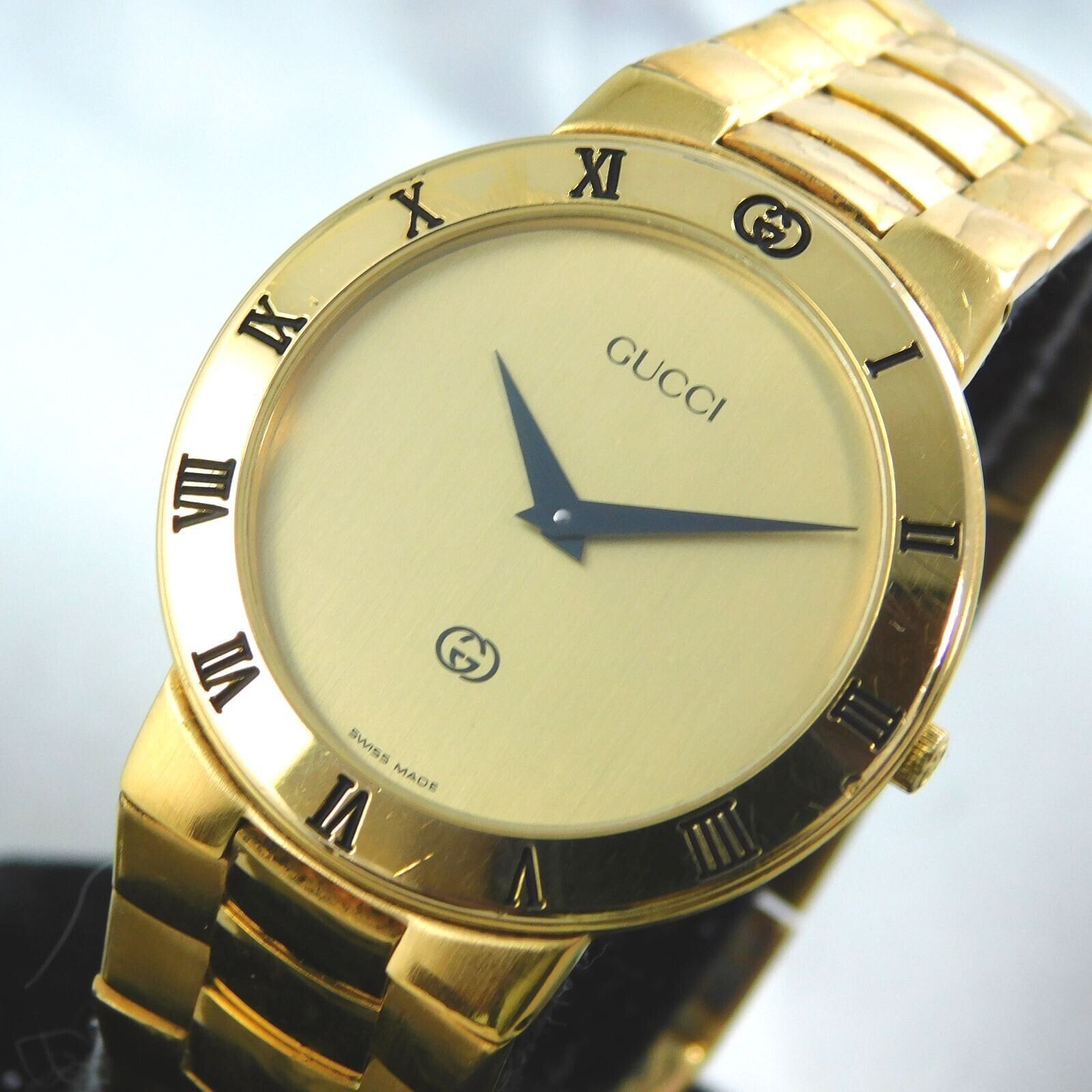 GUCCI 3300M Gold Vintage Swiss Made Watch Quartz - Etsy