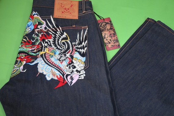 Ed Hardy Jeans Dragon Fight Back - Gem