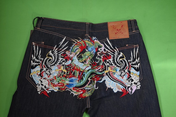 Ed Hardy Jeans Dragon Fight Back - Gem