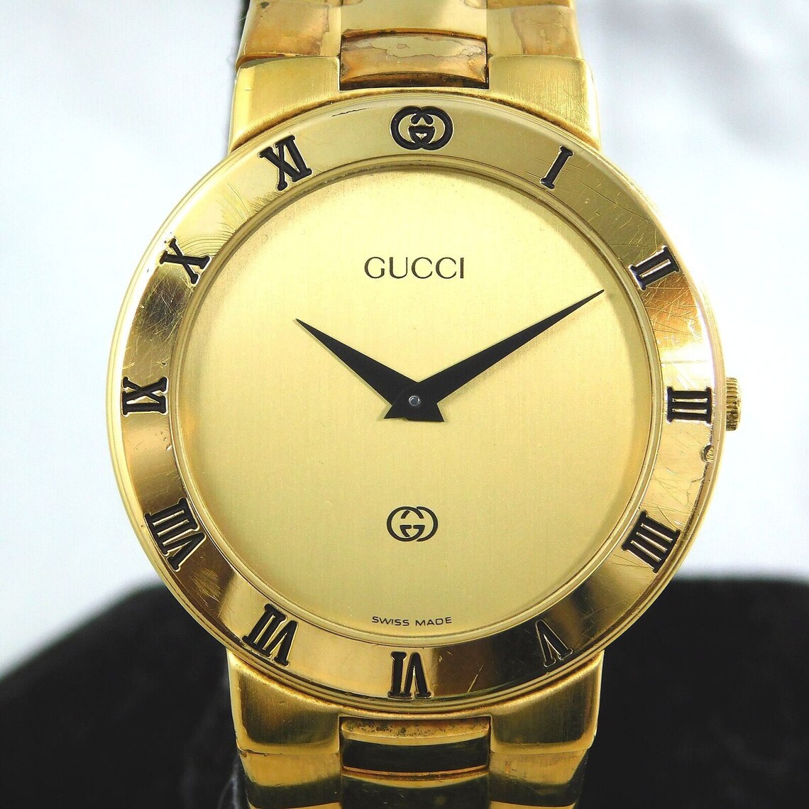 GUCCI 3300M Gold Vintage Swiss Made Watch Quartz - Etsy