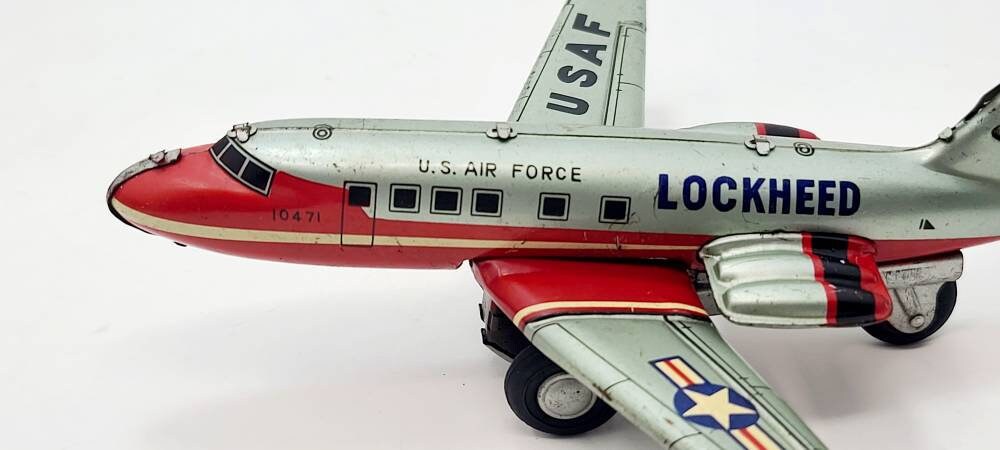 Lockheed Jet Tin Toy From the 70s - Etsy