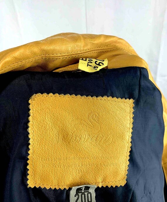 Vintage Schwan's Racing Team #49 Mustard Navy Leather… - Gem