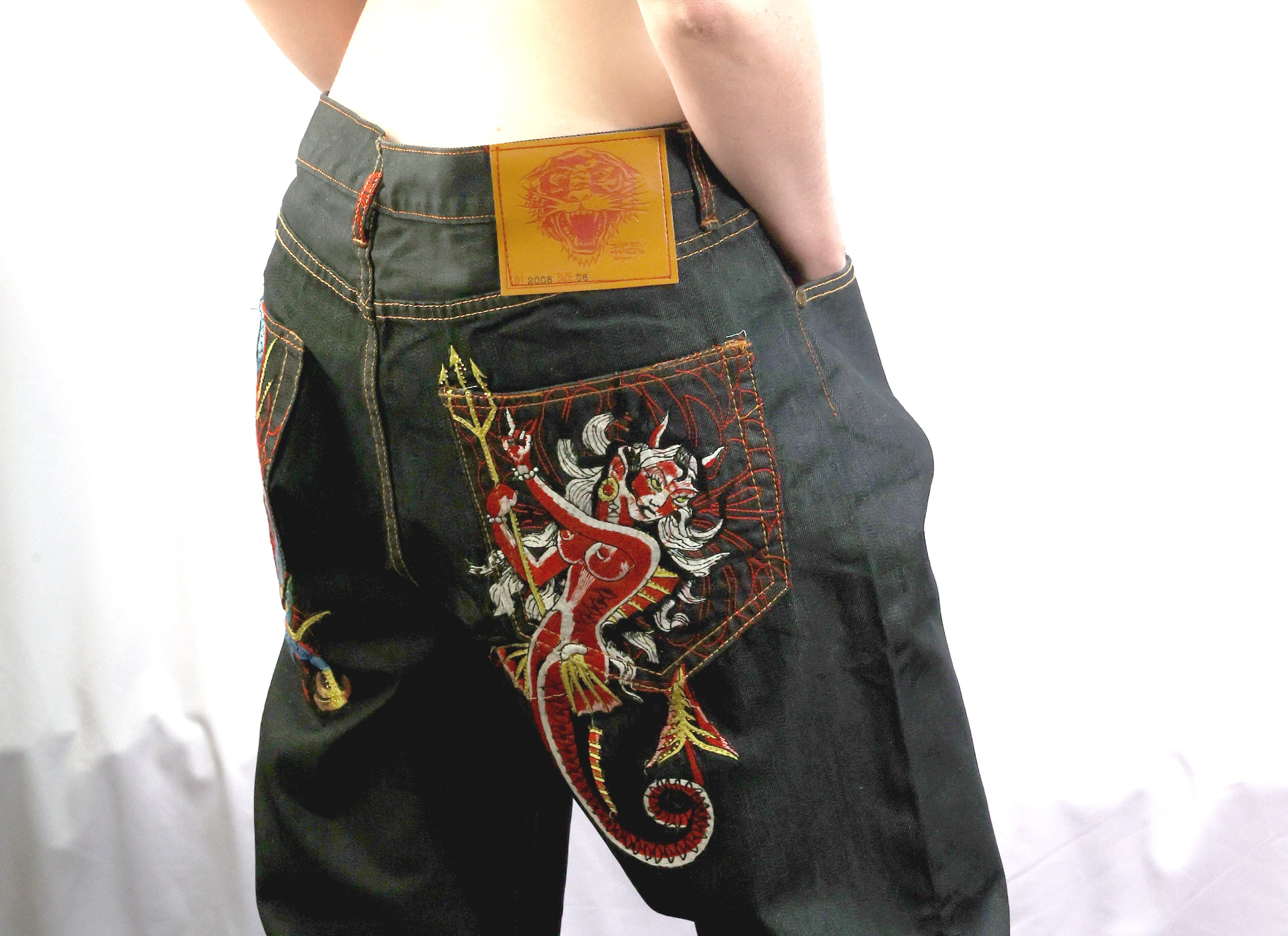 Ed Hardy Blue Dragon Adn Mermaid Jeans - Etsy