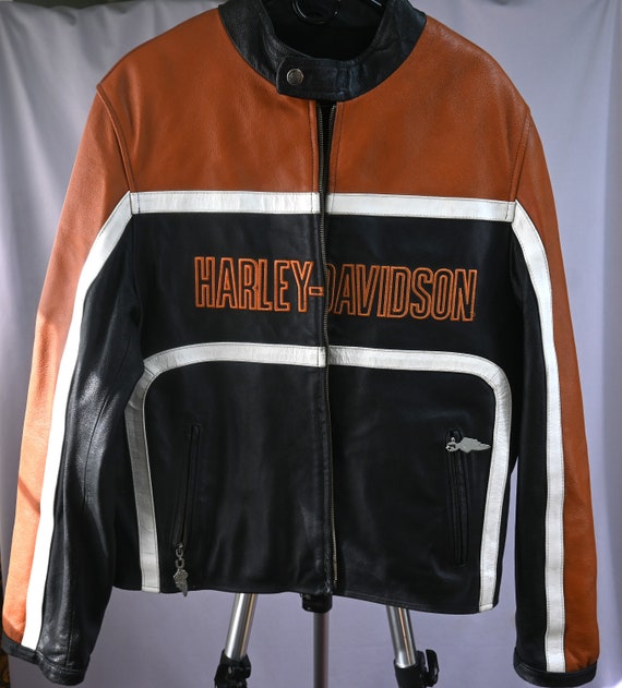 Harley Davidson Size XL Leather Jacket Streetwear - Etsy Harley Davidson Size XL Leather Jacket Streetwear - Etsy