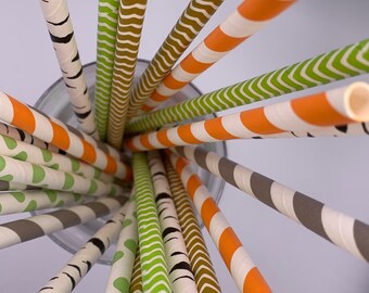 Fall Paper Straws | Etsy