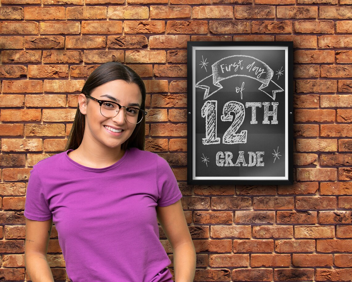First Day of School Printable Sign Back to School Sign 1st - Etsy
