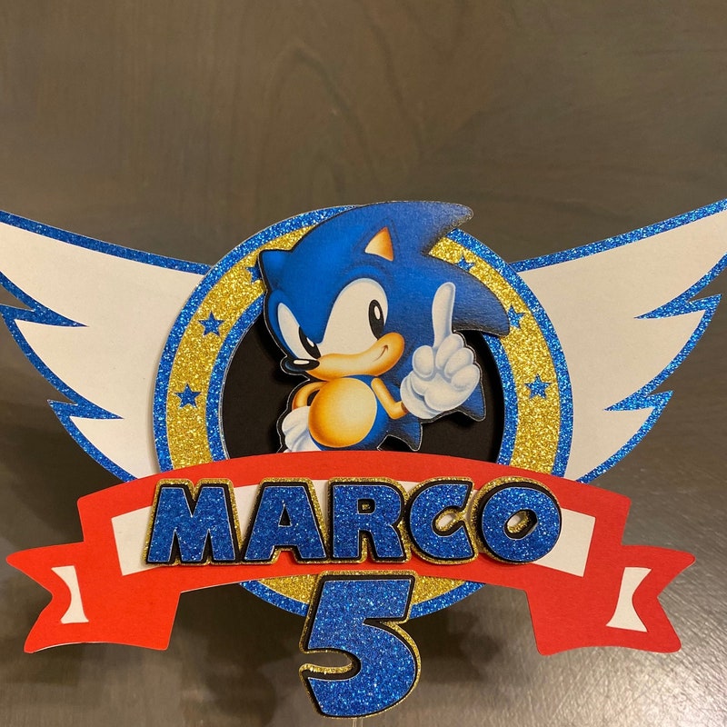 Sonic Cake Topper - Etsy