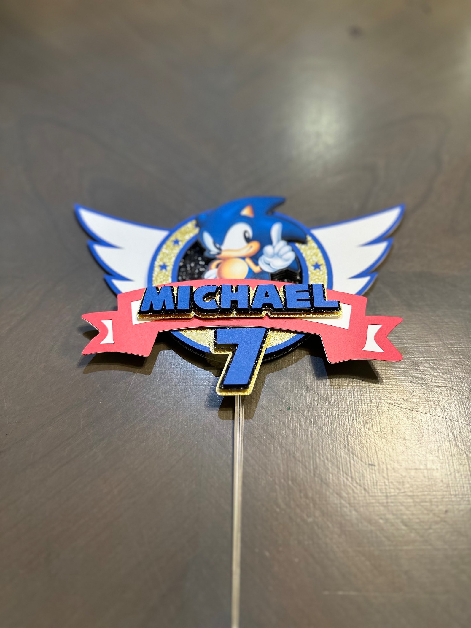 Sonic Cake Topper, 3D Caketopper, Sonic Birthday Cake, Sonic Topper ...